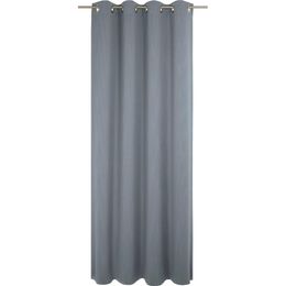 Adam Vorhang &raquo;Uni Collection light&laquo; &Ouml;sen 1 Stk. tlg. aus 100% Bio-Baumwolle, Vorhang nach Wunschma&szlig; blau Baumwolle (Bio-Baumwolle) 145cm, &Ouml;sen, 145cm