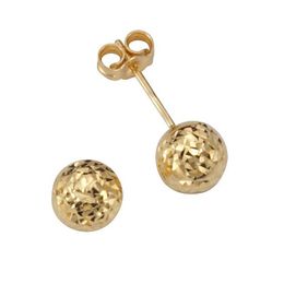 Firetti Damen Paar Ohrstecker &raquo;Schmuck Geschenk Gold 375 Ohrschmuck rund diamantiert&laquo; gold 6, Gelbgold 375