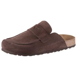 MAN'S WORLD Man's World Herren Clog Schlappen, Sommerschuh, Hausschuh mit ergonomisch geformtem Fu&szlig;bett braun 40