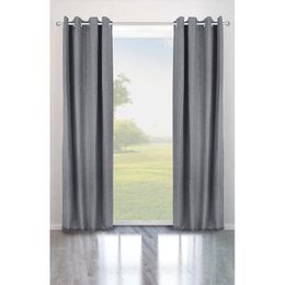Bruno Banani Verdunkelungsvorhang &raquo;Bela&laquo; &Ouml;sen 1 Stk. tlg. blickdicht, meliert, verschiedene Gr&ouml;&szlig;en grau Polyester 145cm, &Ouml;sen, 130cm