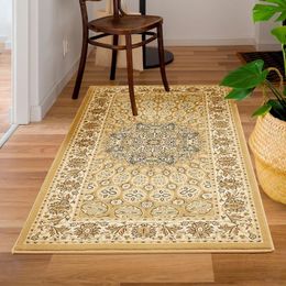 LUXOR living Teppich &raquo;Kendra&laquo; rechteckig 9 mm H&ouml;he Orient-Optik, Wohnzimmer beige Kunstfaser B : 80cm 1 Stk., 9mm, L: 150cm