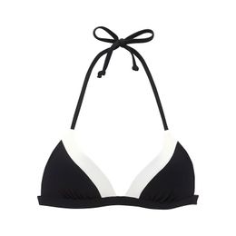 Lascana Damen Lascana Triangel-Bikini-Top &raquo;Chic&laquo; aus eleganter Strukturware braun 40, Cup C/D