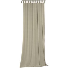 WIRTH Vorhang &raquo;Torbole&laquo; Schlaufen 1 Stk. tlg. gr&uuml;n Jacquard, Baumwolle, Polyester 125cm, Schlaufen, 65cm