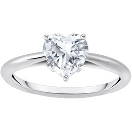 Thomas Sabo Damen Thomas Sabo Fingerring &raquo;Schmuck Silber 925 Ring in Herzform&laquo; mit Zirkonia (synth.) silber 56, Silber 925 (recycelt), 2mm