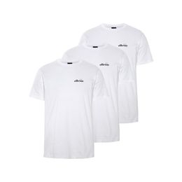 Ellesse Herren T-Shirt &raquo;AZZINI TEE (3 PACK)&laquo; Packung, 3 Stk. 3er-Pack, Kurzarm, mit Rundhalsausschnitt, aus Baumwolle wei&szlig; M