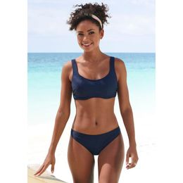 s.Oliver Damen s.Oliver Bikini-Hose &raquo;Oana&laquo; mit Strukturmuster blau 34, N-Gr