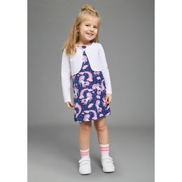 Kidsworld M&auml;dchen Kidsworld Bolero, Kleid & Leggings &raquo;2 tlg Set Kleid+Bolero Einhorn&laquo; Set, 2, 2 tlg. bedrucktes Design, aus Baumwollmischung, Single 
