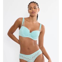 Triumph Balconette-BH &raquo;Palina Moonlight Kiss&laquo; x Palina Rojinski, gef&uuml;tterte Spacer-Cups, Spitze, Glitzergarn blau 85, Cup C Balconette-BH