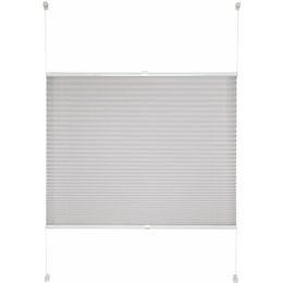 GOOD LIFE Plissee &raquo;Allegra&laquo; verdunkelnd energiesparend ohne Bohren Fixma&szlig; grau Obermaterial: 94% Polyester, 6% sonstige Fasern 140cm, zweiseitig verschiebbar, 