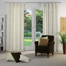 WIRTH Vorhang &raquo;Dangard&laquo; Schlaufen 1 Stk. tlg. beige Polyacryl, Polyester 145cm, Schlaufen, 135cm