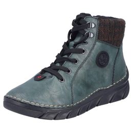 Rieker Damen Winterboots Schn&uuml;rboots, Stiefelette mit Innenrei&szlig;verschluss gr&uuml;n 40