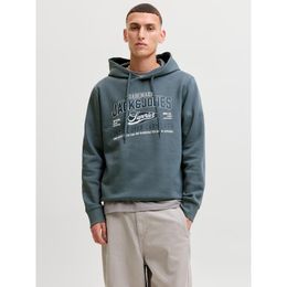 Jack & Jones Jack & Jones Herren Kapuzensweatshirt &raquo;JJELOGO SWEAT HOOD 2 COL AW26 SN&laquo;, Baumwollmischung, regular fit blau XS