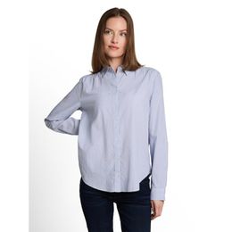 Tom Tailor Damen Tom Tailor Langarmbluse &raquo;Regular&laquo; mit feinen Stickereien und Hemdkragen blau 38