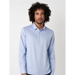 DESOTO Herren DESOTO Langarm-Poloshirt &raquo;Jerseypolo Essential Kent langarm&laquo; Flexibler Stretch blau XXL