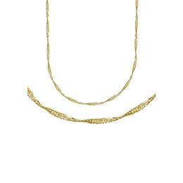 Firetti Herren Kette ohne Anh&auml;nger &raquo;Schmuck Geschenk Silber 925 Halsschmuck Halskette Singapurkette&laquo; Made in Germany gold 40, Silber 925 (