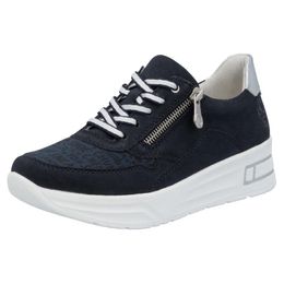 Rieker Damen Plateausneaker Schn&uuml;rschuh, Halbschuh, Freizeitschuh mit Soft-Einlage silber 42