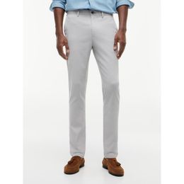 Tommy Hilfiger Herren Chinohose &raquo;BLEECKER OPEN STRUCTURE&laquo; aus Stretch-Baumwolle, Slim Fit grau 36, L&auml;nge 32