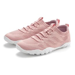 Vivance Damen Sneaker &raquo;Freizeitschuh, Slip-On-Sneaker, Halbschuh, ultraleicht&laquo; zum Reinschl&uuml;pfen mit elastischen Schn&uuml;rb&auml;ndern VEGAN rosa 41