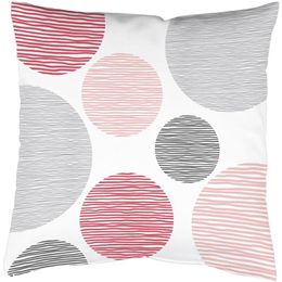 Vision S Dekokissen &raquo;BORDEN&laquo; Kissenh&uuml;lle ohne F&uuml;llung. 1 St&uuml;ck rosa Polyester B/L: 40cm x 40cm, 1 Stk.