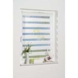 K-home Doppelrollo &raquo;Delphi&laquo; Lichtschutz ohne Bohren im Fixma&szlig; gr&uuml;n Polyester 150cm, 40cm