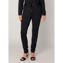 Base Level Damen Stoffhose &raquo;Tiana&laquo; Sommerhose aus reiner Viskose schwarz 46, L&auml;nge 32