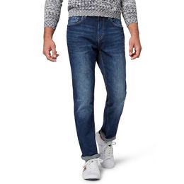 Tom Tailor Herren Tom Tailor 5-Pocket-Jeans &raquo;Josh&laquo; in Used-Waschung blau 38, L&auml;nge 32