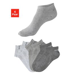Bench. Herren Sneakersocken &raquo;f&uuml;r Damen und Herren in Baumwollmischung, f&uuml;r Sport und Freizeit&laquo; Packung, 6 Paar tlg. mit klassischem Logoschriftzug, 