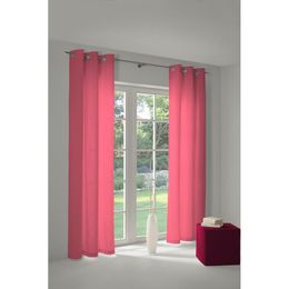 Adam Vorhang &raquo;Uni Collection&laquo; &Ouml;sen 1 Stk. tlg. aus 100% Bio-Baumwolle pink Jacquard, Baumwolle (Bio-Baumwolle) 145cm, &Ouml;sen, 145cm