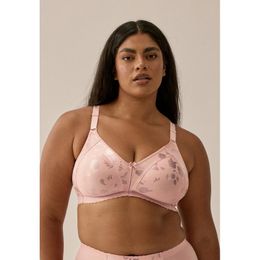 Naturana Damen Minimizer-BH &raquo;Minimizer&laquo; 1 Shaping-Effekt, breite Tr&auml;ger, feminin, b&uuml;gellos, Satin, Blumenmuster 75, Cup C