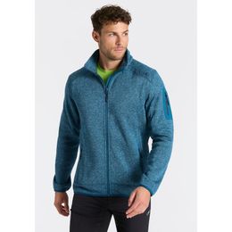 CMP Damen CMP Strickfleecejacke &raquo;MAN JACKET&laquo; ohne Kapuze mit hochschlie&szlig;endem Kragen, atmungsaktiv, wasserabweisend blau 60