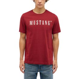 Mustang Herren Mustang T-Shirt &raquo;Austin&laquo; mit Logo Print rot L