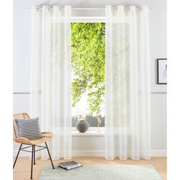OTTO home Gardine &raquo;XANA&laquo; &Ouml;sen 1 Stk. tlg. Bestseller, einfarbig, 1 bzw. 2er Set, pflegeleicht, Bestseller! beige Voile, Polyester 145cm, &Ouml;sen, 145cm