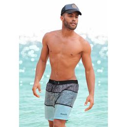 Bench. Herren Badeshorts &raquo;Mac&laquo; im trendigen Blockstreifen-Look blau XL (54/56), N-Gr