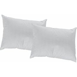 WIRTH Dekokissen &raquo;SUNBONE&laquo; Kissenh&uuml;lle ohne F&uuml;llung, 2 St&uuml;ck wei&szlig; Polyester B/L: 50cm x 50cm, 2 Stk.