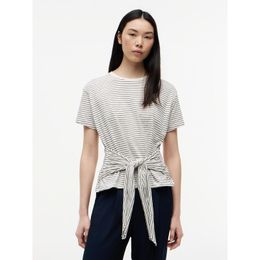 Tommy Hilfiger Damen Kurzarmshirt &raquo;CO SLUB KNOT SS TEE&laquo; mit Bindeg&uuml;rtel in der Taille M (40)
