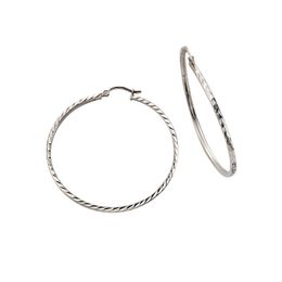 Firetti Damen Paar Creolen &raquo;Schmuck Geschenk Silber 925 gl&auml;nzendes Design diamantiert&laquo; silber 40, Silber 925 (Sterlingsilber)