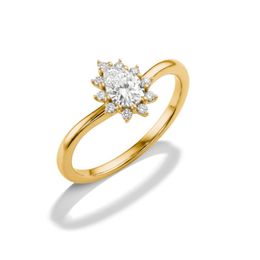 Thomas Sabo Damen Thomas Sabo Fingerring &raquo;Ring mit Zirkoniasteinen gelbgoldfarben&laquo; mit Zirkonia (synth.) gold 56, Metall