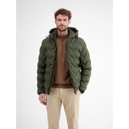 Lerros Herren Lerros Steppjacke mit Kapuze mit Kapuze und Kordelzug gr&uuml;n M
