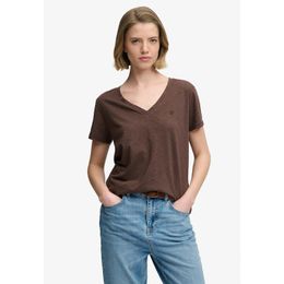 Superdry Damen T-Shirt &raquo;STUDIOS SLUB EMB VEE TEE&laquo; Baumwollmischung, relaxed fit S