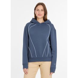 Ragwear Damen Kapuzensweatshirt &raquo;ZERRA&laquo;, aus Baumwolle und Polyester, normale Passform, ohne Verschluss blau M