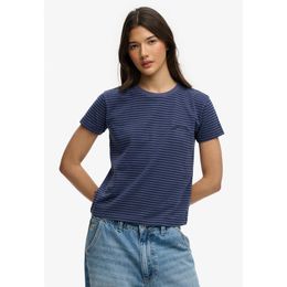Superdry Damen T-Shirt &raquo;ESSENTIAL LOGO STR FITTED TEE&laquo; angenehmes Tragegef&uuml;hl durch besonders weiche Haptik M