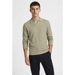 Jack & Jones Jack & Jones Herren Polokragenpullover &raquo;JPRBLURILEY KNIT SPLIT NECK LS SN&laquo; beige S