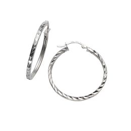 Firetti Damen Paar Creolen &raquo;Schmuck Geschenk Silber 925 gl&auml;nzendes Design diamantiert&laquo; silber 30, Silber 925 (Sterlingsilber)