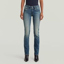 G-Star Raw G-Star Damen G-STAR Straight-Jeans &raquo;Midge&laquo; 5-Pocket-Design mit markanten Steppn&auml;hten blau 30, L&auml;nge 30