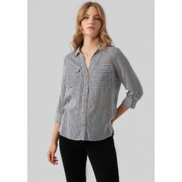 V&eacute;ro Moda Vero Moda Damen Hemdbluse &raquo;VMBUMPY L/S SHIRT NEW WVN GA NOOS&laquo; Viskose, regular fit wei&szlig; XS