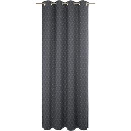 Adam Vorhang &raquo;Indian Cortezada Light&laquo; &Ouml;sen 1 Stk. tlg. aus 100% Bio-Baumwolle blau Jacquard, Baumwolle (Bio-Baumwolle) 145cm, &Ouml;sen, 145cm