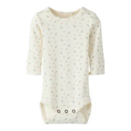 Lil' Atelier Baby Langarmbody &raquo;NBFGAGO LS SLIM BODY LIL NOOS&laquo; Baumwollmischung beige 80, N-Gr