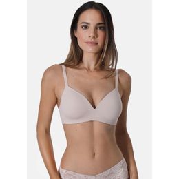 Sassa Mode Sassa Damen Soft-BH &raquo;Classic Lace&laquo; mit Spitzeneinsatz, vorgeformte Cupeinlage, R&uuml;cken aus Spitze beige 75, Cup C