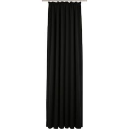WIRTH Vorhang &raquo;Newbury&laquo; Kr&auml;uselband 1 Stk. tlg. schwarz Jacquard, Baumwolle, Polyester 125cm, Kr&auml;uselband, 65cm
