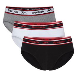 Reebok Herren Slip &raquo;CHASE&laquo; basic, bequem, atmungsaktiv, mit Logo, breiter Bund, Baumwollmix schwarz-wei&szlig; M